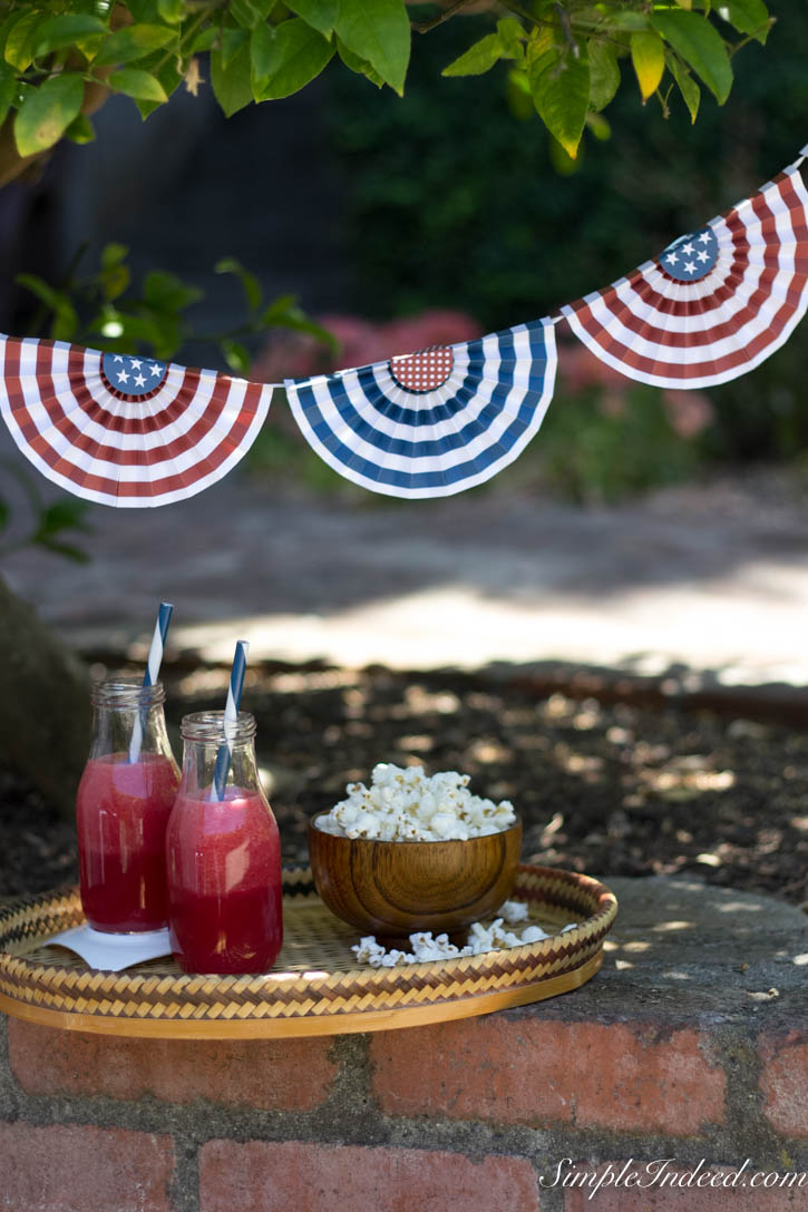 Patriotic paper fan bunting - Simple Indeed